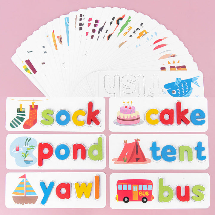 Wooden Alphabet Word Learning Set – Oveliana