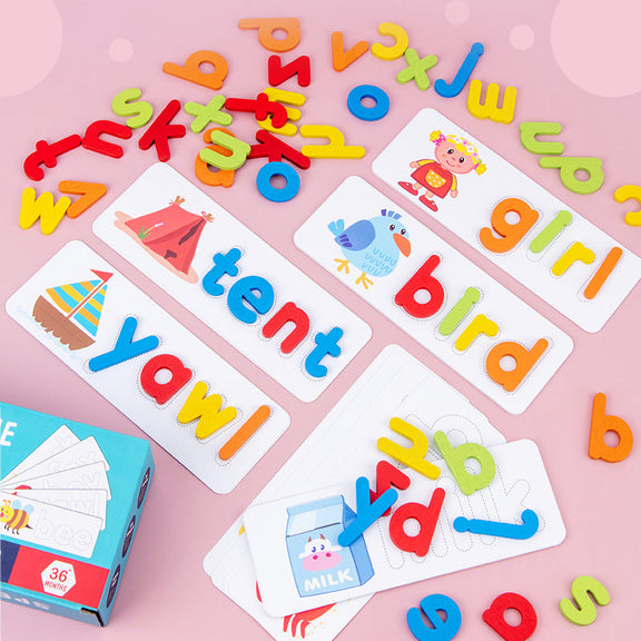 Wooden Alphabet Word Learning Set – Oveliana